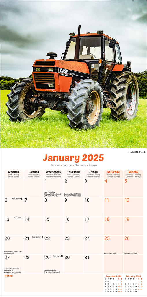 Tractors Kalender 2026 – De Kalenderman